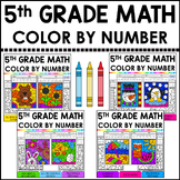 Fifth Grade Early Finishers Color By Code Bundle Math Review Worksheets
