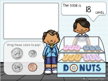 "Pay" using Mixed Coin Addition (Distance Learning - Math Google Classroom)