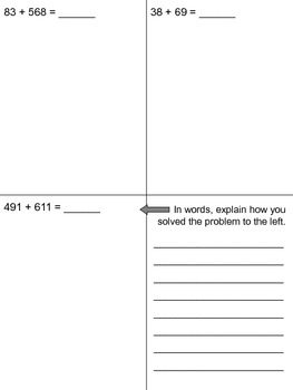 2nd Grade Math Assessment - Addition/Subtraction Using Place Value ...