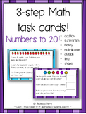 3 Step Math Task Cards - Math Center - NO PREP - Print & Use! Numbers ...