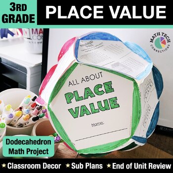 3rd Grade Math Craft Place Value Math Review Project, Compare & Round ...