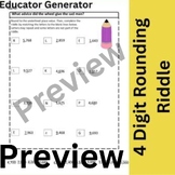 Rounding Riddle with 4 Digits by The Educator Generator | TPT