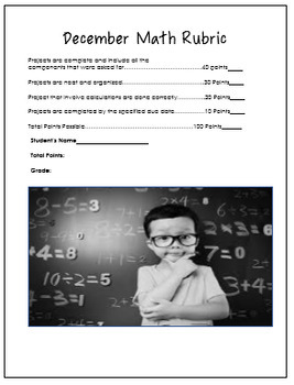 4th Grade December Math Projects, Problem-Solving by Gina Kennedy