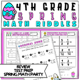 4th Grade Spring Math Riddles by Whimsical Teacher Tube Teacher Store