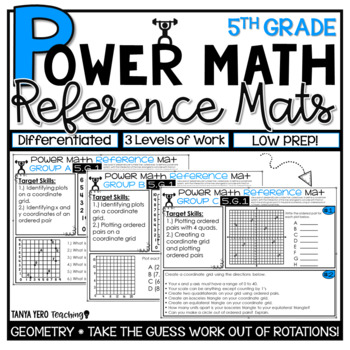 5th Grade Guided Math Mats Geometry Printables Differentiated DISTANCE ...
