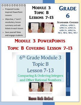 6th Grade Math Module 3 Topic B Lessons 7-13 Integers & Inequalities ...