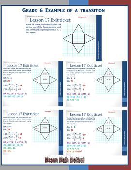 6th Math Module 5 Topic D Lessons 15-19 PowerPoint Lessons Nets ...