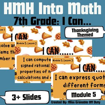 7th Grade HMH Into Math | I Can Poster | Rational Numbers | Module 5