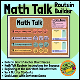 Accountable Math Talk Routine Bulletin Board Sentence Stems Math Talk ...
