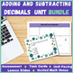 Add and Subtract Decimals Unit Bundle | Math Notes | Task Cards ...
