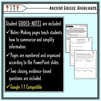 Ancient Greece PowerPoint & Guided Notes: Google Compatible! (Distance ...
