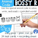 Animal Secret Code | Phonics Task Cards | R Controlled Vowels | Bossy R
