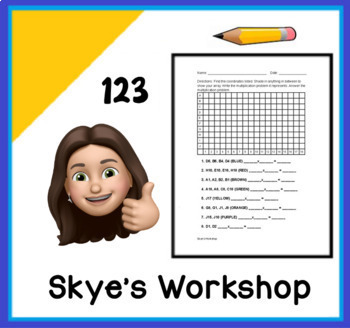 Array Graphing Multiplication Math Project BUNDLE by Skye's Workshop