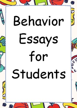 Behavior Essays by For Kids and Giggles | TPT