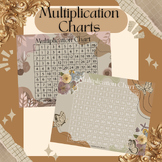 Boho Multiplication Charts Set // 2 Color Options // Math Support // Visual