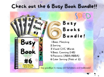 Busy Booklet Color Matching and Color Sorting File Folders / Task Boxes