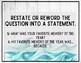 Coastal RACE(R) Writing Strategy Bulletin Decor by Teachin in 20s