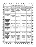 Common Core: Math Standards: Week 23 Math Homework by 4th Grade Funky Town