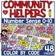 Community Helpers Jobs Coloring Pages Math Color by Code Color by Number