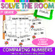 Comparing Numbers Math Task Cards First Grade Solve the Room | TpT