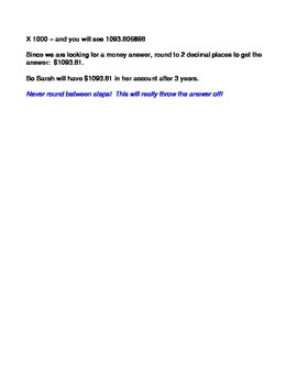 General Math: Compound Interest Study Guide by Julane Crabtree | TPT