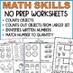 Early Math Skill Worksheets for Autism: Counting, Match Number to ...