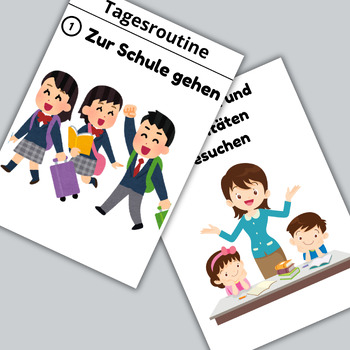 Daily Routine For Kids From Morning Routine to Night Routine In German.
