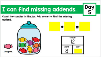 Digital Math: Missing Addends DAY 5 Interactive Google Slides Lesson