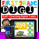 Digital Math Task Cards: Place Value -Boom Cards Distance Learning