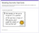 Modeling Geometry Digital Task Cards by Lindsay Bowden - Secondary Math