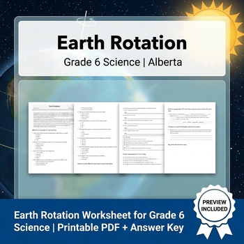 Earth Rotation Worksheet for Grade 6 Science | Printable PDF + Answer Key