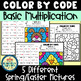 Easter Basic Multiplication Facts Color by Code, Spring Color by Number ...