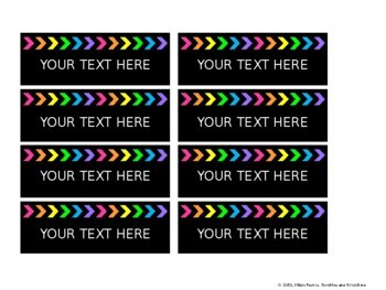 Editable Rainbow Labels & Name Tags by Sunshine and Schooltime | TPT