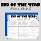 End of Year Choice Board with Resources!! by Slides on my mind | TPT
