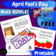 FREE April Fool's Day Math Activities Math Riddles Prank Puzzles Printable