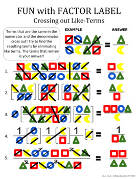 Factor Label Fun - Math , Basic Operations, Fractions - Interactive ...