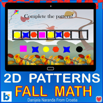 Fall 2D Shapes Patterns Math Boom ™ Cards by Danijela Naranda from Croatia