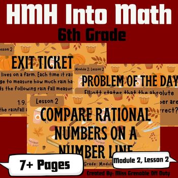 Fall & Autumn 6th Grade HMH Into Math | Rational Numbers | Module 2 ...