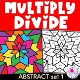 Spring Summer Coloring Pages Multiplication Color by Number Code Abstract
