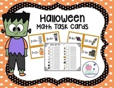 Fall Halloween Math Task Cards- Addition, Subtraction, Missing Addend
