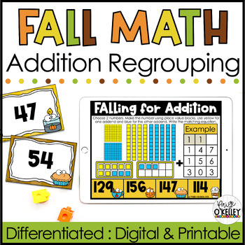Fall Math Activity Addition With Regrouping | 2nd Grade September Math ...