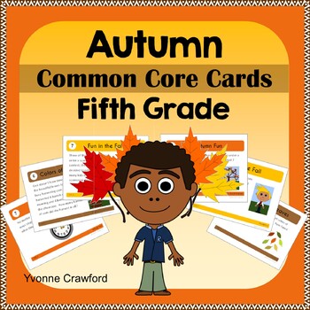 5th Grade Fall Math Task Cards | Word Problems Task Cards | Math Enrichment