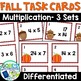 Fall Math Task Cards Multiplication by Gore's Globetrotters | TPT