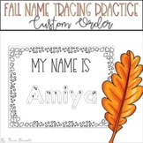 Fall Name Tracing Practice (Custom Order) by Anna Elizabeth | TPT