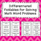 Foldables for Solving Math Word Problems- Common Core Interactive Notebook