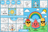 Food and Drinks Coloring Pages | Cute Sweets & Snacks Activity Sheets ...