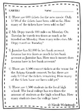 Go Math Extra Word Problems Chapter 1 by Fifth Grade Is My Jam | TPT