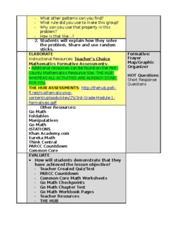 Go Math Module 1 Number Operations and Base Ten Unit Lesson Plan