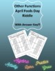 Graphing Functions April Fools Riddle! by Math Lab Classroom | TPT