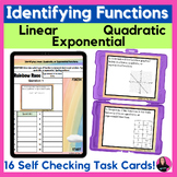Identify Linear Quadratic Exponential Functions Algebra Task Card Math ...
